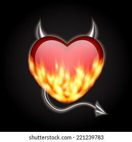 Demonic Heart Xxx Symbol Eps10 Vector Stock Vector (Royalty Free) 225378901