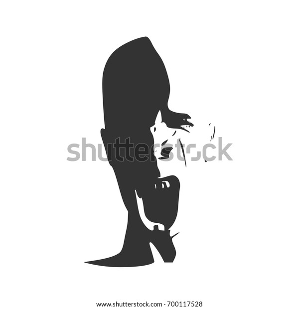 Demonic Ugly Face Devil Scream Character: เวกเตอร์สต็อก (ปลอดค่า ...