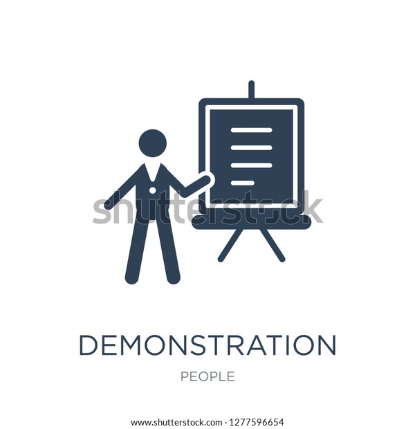 Demonstration Icon Vector On White Background Stock Vector (Royalty ...