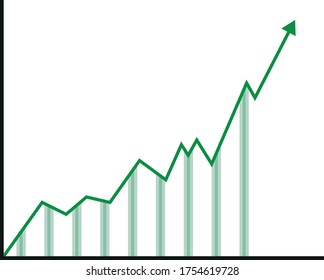 Demonstrative Chart Positive Growth Stock Vector (Royalty Free ...