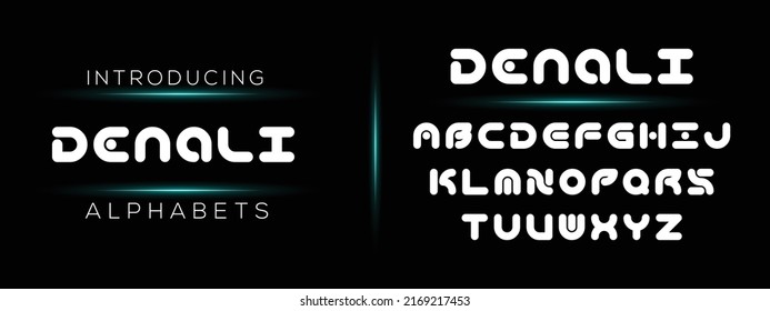 Denali Line Tech Creative Minimal Monogram Stock Vector (Royalty Free ...