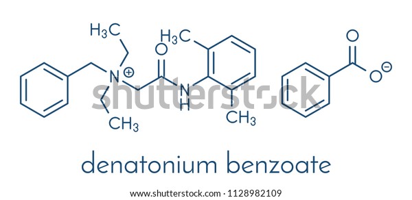Denatonium Benzoate Bittering Agent Skeletal Formula Stock Vector ...