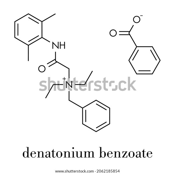 Denatonium Benzoate Bittering Agent Skeletal Formula Stock Vector ...