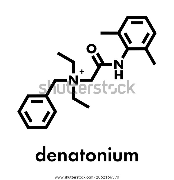 Denatonium Bittering Agent Molecule Skeletal Formula Stock Vector ...