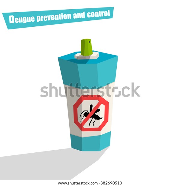 Dengue Prevention Control Vector Illustration Spray Stock Vector ...