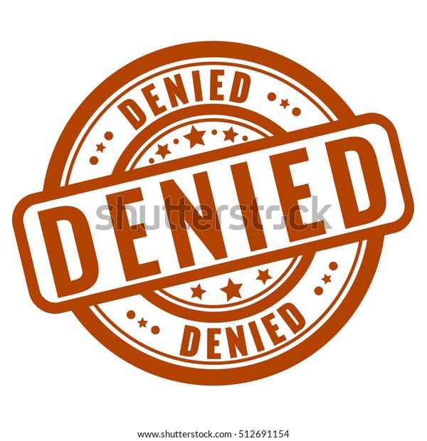Denied Red Round Rubber Stamp Isolated Stock Vector (Royalty Free ...