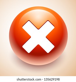Denied Red Symbol Isolated Stock Vector (Royalty Free) 135629198 ...