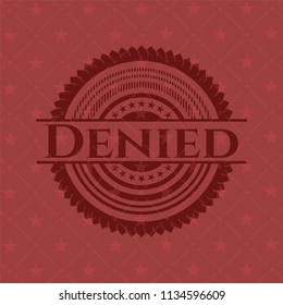 Denied Retro Red Emblem Stock Vector (Royalty Free) 1134596609 ...