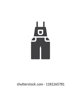 Denim Overall Vector Icon Filled Flat Stock Vector (Royalty Free ...