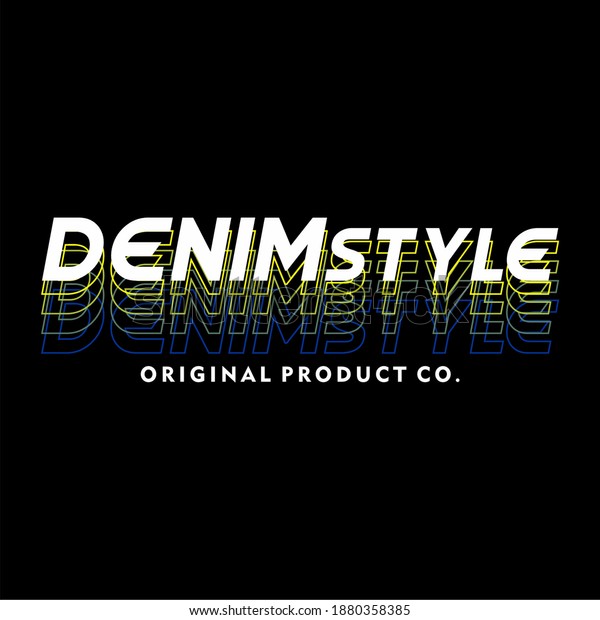 Denim Word Design Bakground Vector Design Stok Vektör (Telifsiz ...
