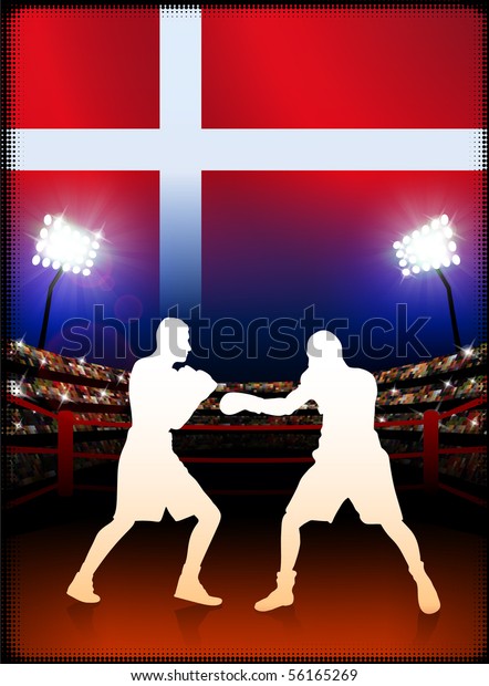 Denmark Boxing On Stadium Background Original Stock Vector (Royalty ...