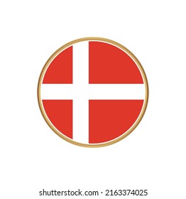 Denmark Flag Circle Frame National Flag Stock Vector (Royalty Free ...