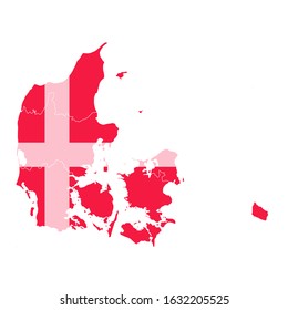 Denmark National Flag Map Icon: เวกเตอร์สต็อก (ปลอดค่าลิขสิทธิ์ ...
