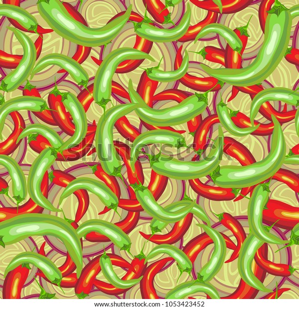 Dense Vector Seamless Pattern Bitter Pepper Stock Vector (Royalty Free ...