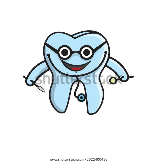 Dent Man Vector Mascot Character Illustration Stock Vector (Royalty ...