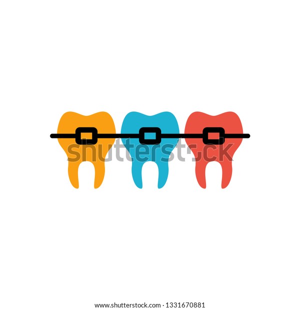 Dental Braces Logo Template Stock Vector (Royalty Free) 1331670881 ...
