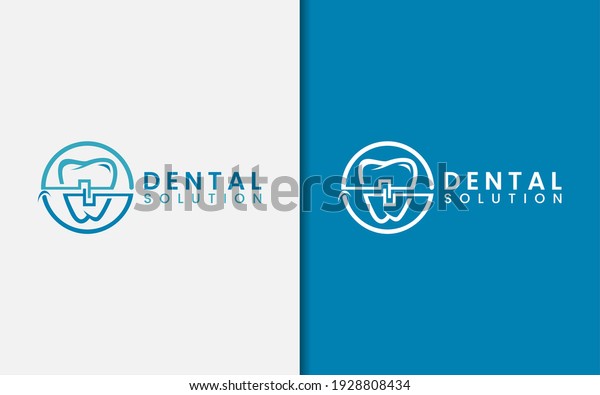 Dental Care Solution Logo Design Medical Stock Vector (Royalty Free ...