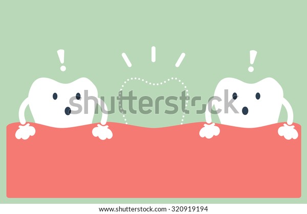 Dental Cartoon Vector Missing Tooth Stock Vector (Royalty Free) 320919194