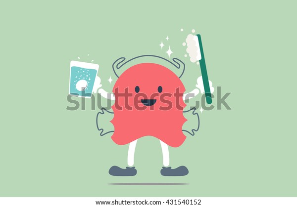 Dental Cartoon Vector Orthodontic Teeth Retainer Stock Vector (Royalty ...