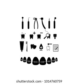 Dental Instruments Icons Stock Vector (Royalty Free) 1014760759 ...