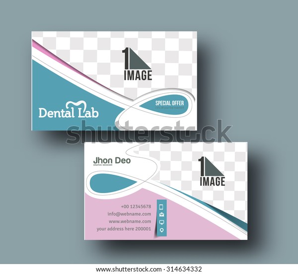 Dental Lab Business Card Vector Template Stock Vector (Royalty Free ...