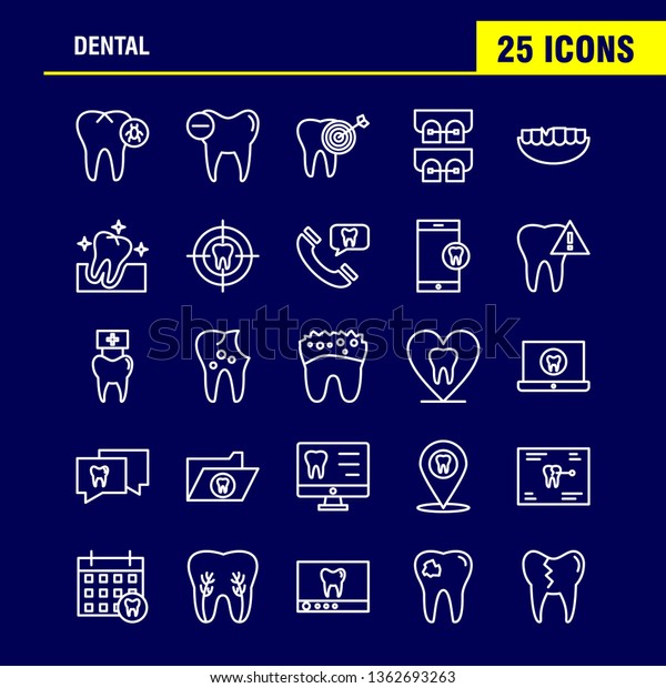 Dental Line Icons Set Infographics Mobile: vector de stock (libre de ... Dental Line Icons Set Infographics Mobile: vector de stock (libre de ...