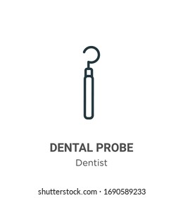 Dental Probe Vector Icon On White Stock Vector (Royalty Free ...