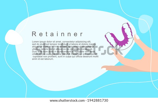 Dental Retainer Cover Template Design Background: เวกเตอร์สต็อก (ปลอด ...