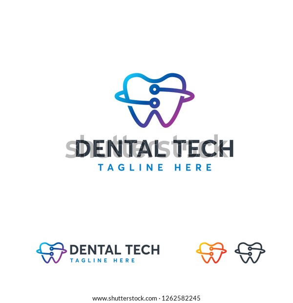 Dental Tech Logo Designs Concept Vector Stock Vector (Royalty Free ...