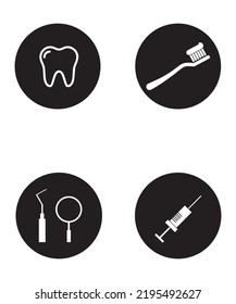 Dental Work Teeth Icons Stock Vector (Royalty Free) 2195492627 ...