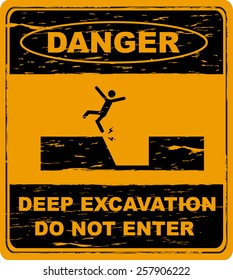 Dep Excavation Sign Easy Remove Scratch Stock Vector (Royalty Free ...