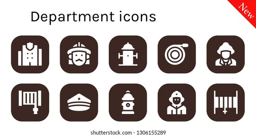 Department Icon Set 10 Filled Department Stock Vector (Royalty Free ...