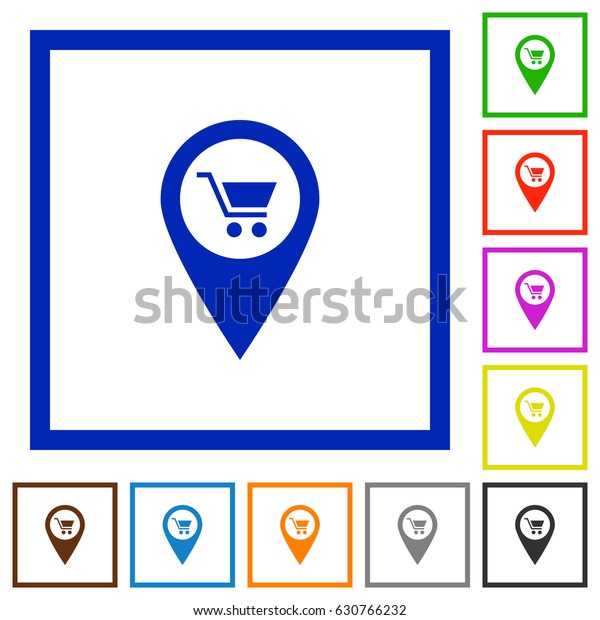 Department Store Gps Map Location Flat Stock Vector (Royalty Free ...