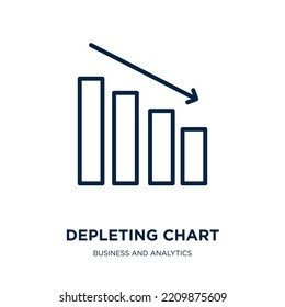 Depleting Chart Icon Business Analytics Collection Stock Vector ...