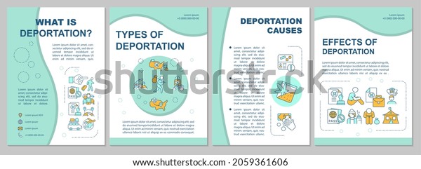 Deportation Process Brochure Template Types Causes Stock Vector ...