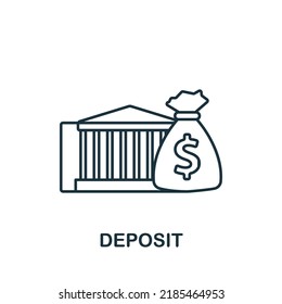 Deposit Icon Monochrome Simple Banking Icon Stock Vector (Royalty Free ...
