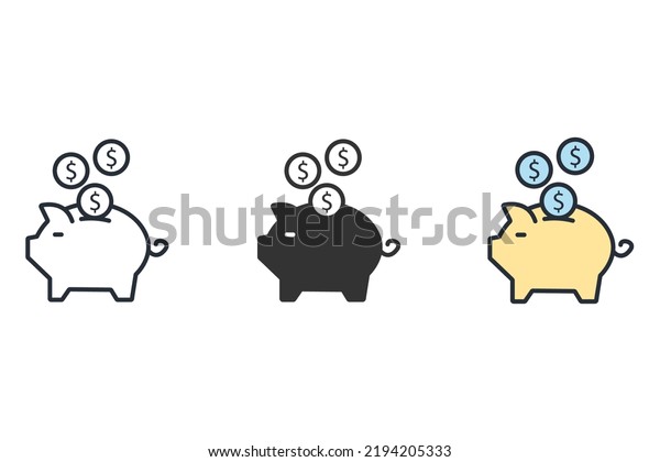 Deposit Icons Symbol Vector Elements Infographic Stock Vector (Royalty ...