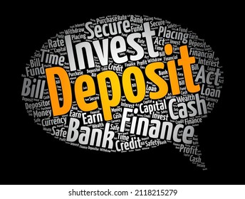 Deposit Message Bubble Word Cloud Collage Stock Vector (Royalty Free ...
