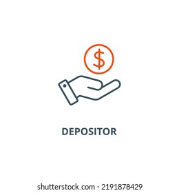 Depositor Icon Vector Illustration Concept Isolated Stock Vector ...