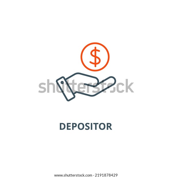 Depositor Icon Vector Illustration Concept Isolated Stock Vector ...