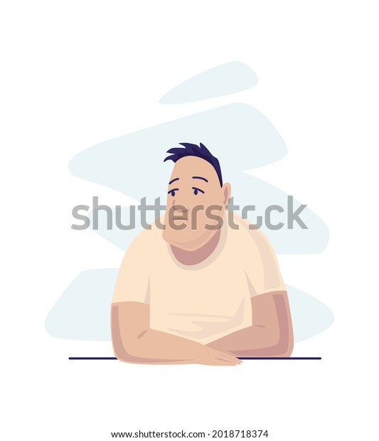 Depressed People Sad Man Seating Lonely Stock Vector (Royalty Free ...