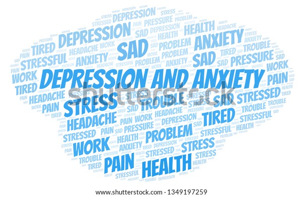 Depression Anxiety Word Cloud Stock Vector (Royalty Free) 1349197259 ...