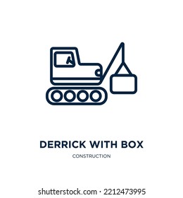 Derrick Box Icon Construction Collection Thin Stock Vector (Royalty ...