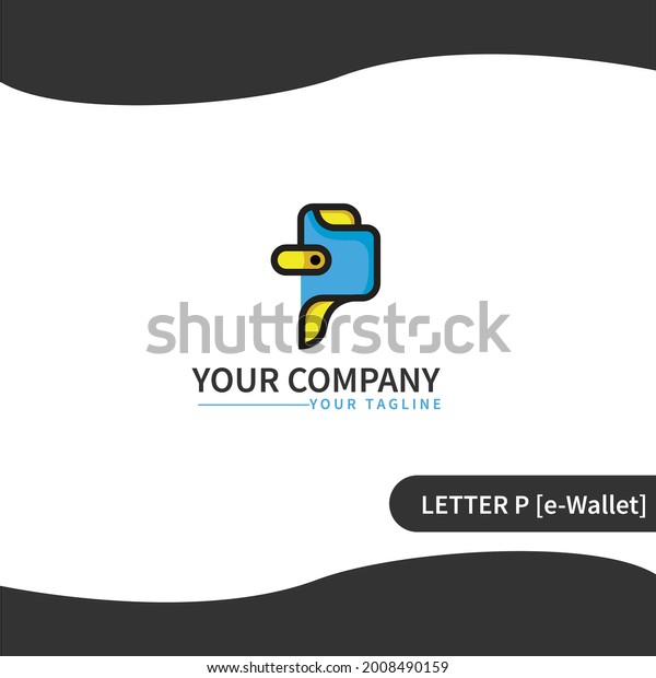 Desain Logo Ewallet Letter P Simple Stock Vector (Royalty Free ...