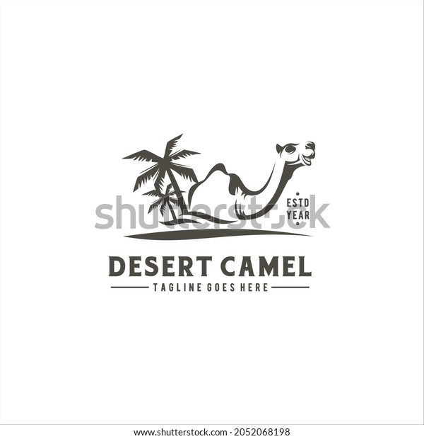 Desert Camel Logo Design Vector Image Stock Vector (Royalty Free ...