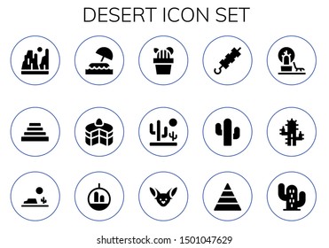 Desert Icon Set 15 Filled Desert Stock Vector (Royalty Free) 1501047629 ...
