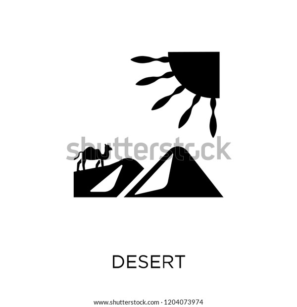 Desert Icon Desert Symbol Design Desert Stock Vector (Royalty Free ...