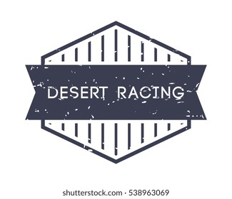 Desert Racing Badge Vector Logo Sport Stock Vector (Royalty Free) 538963069