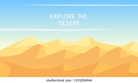 Desert Vector Illustration Stock Vector (Royalty Free) 1191836944 ...