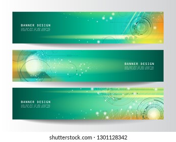 Design Advertisement Layout Futuristic Technology Vector Stock Vector ...